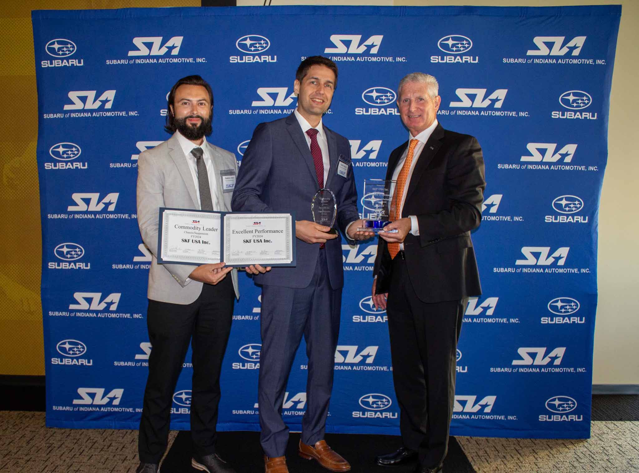 SKF Honored with Multiple Awards by Subaru of Indiana Automotive